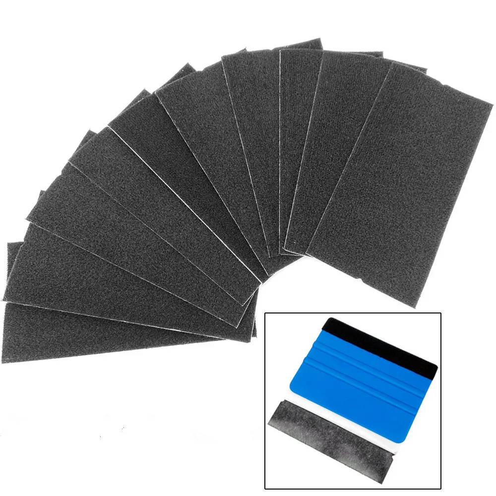 10pcs Black Cloth 10x3cm 10x5cm Fabric Replaceable Felt With Self ...