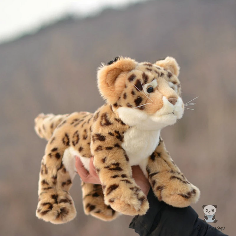 Real life plush soft Leopard dolls toy Decoration animal protection ...