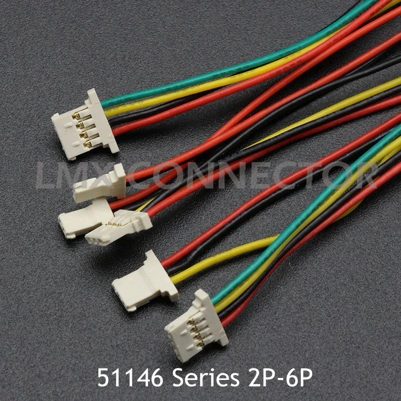 10PCS MX1.25 51146 Cable Wire Connector 1.25mm Ultra thin Type 150mm 2P ...