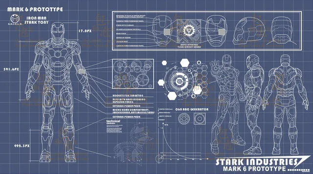 Iron Man Schematics Wallpaper
