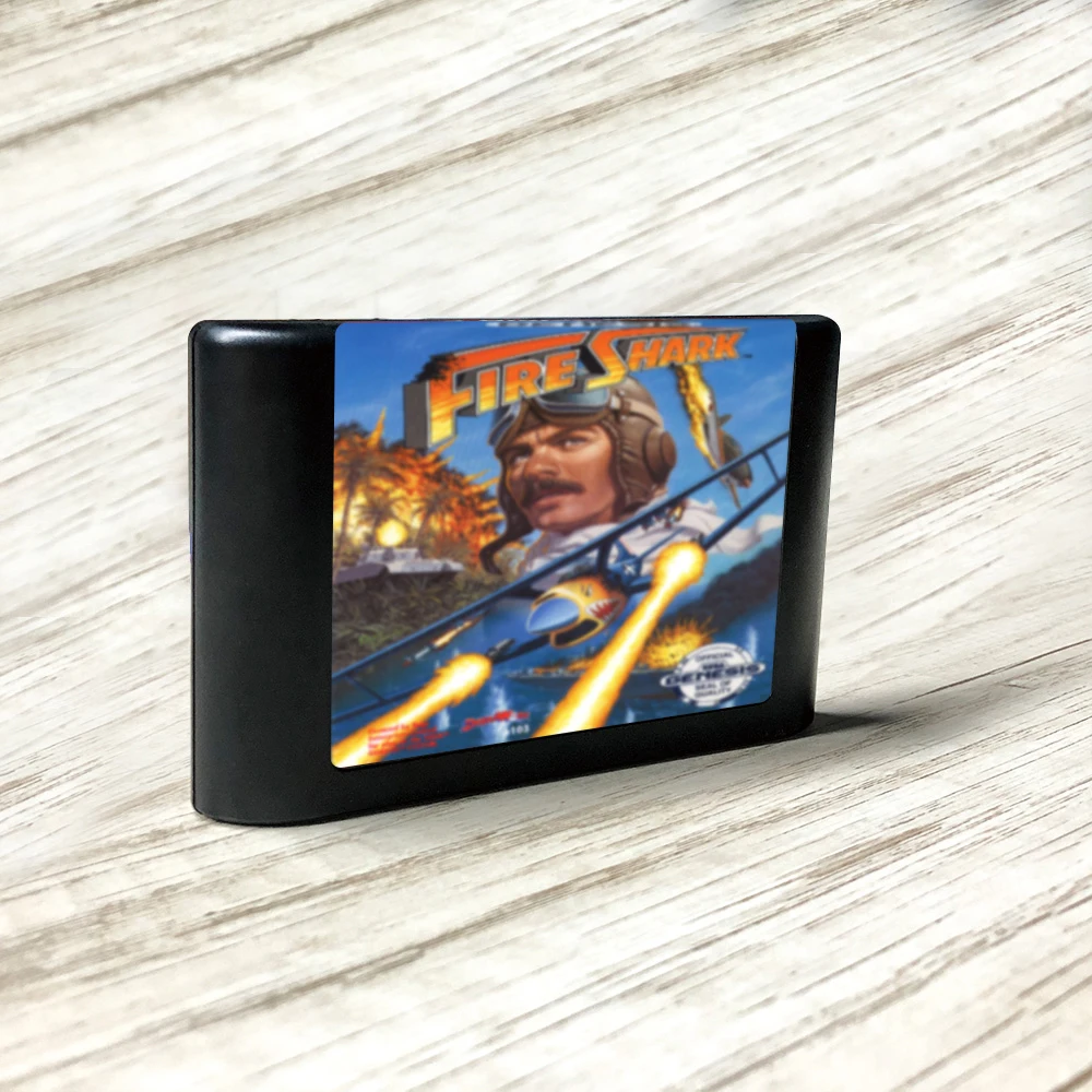 Fire Shark USA Label Flashkit MD Electroless Gold PCB Card for Sega ...