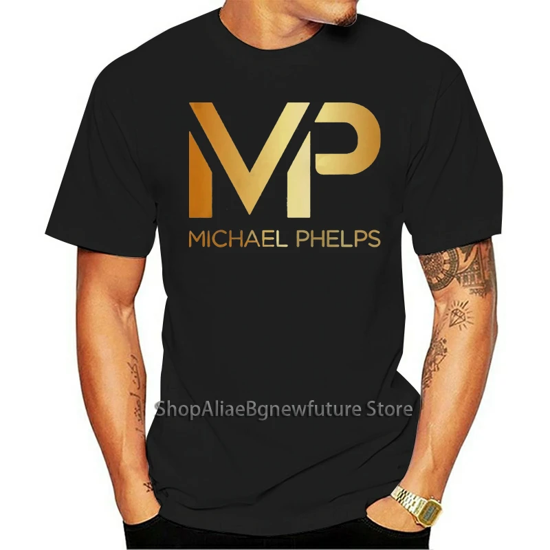 Camisa Masculina Do Logotipo Do Ouro De Michael Phelps - Camisetas ...