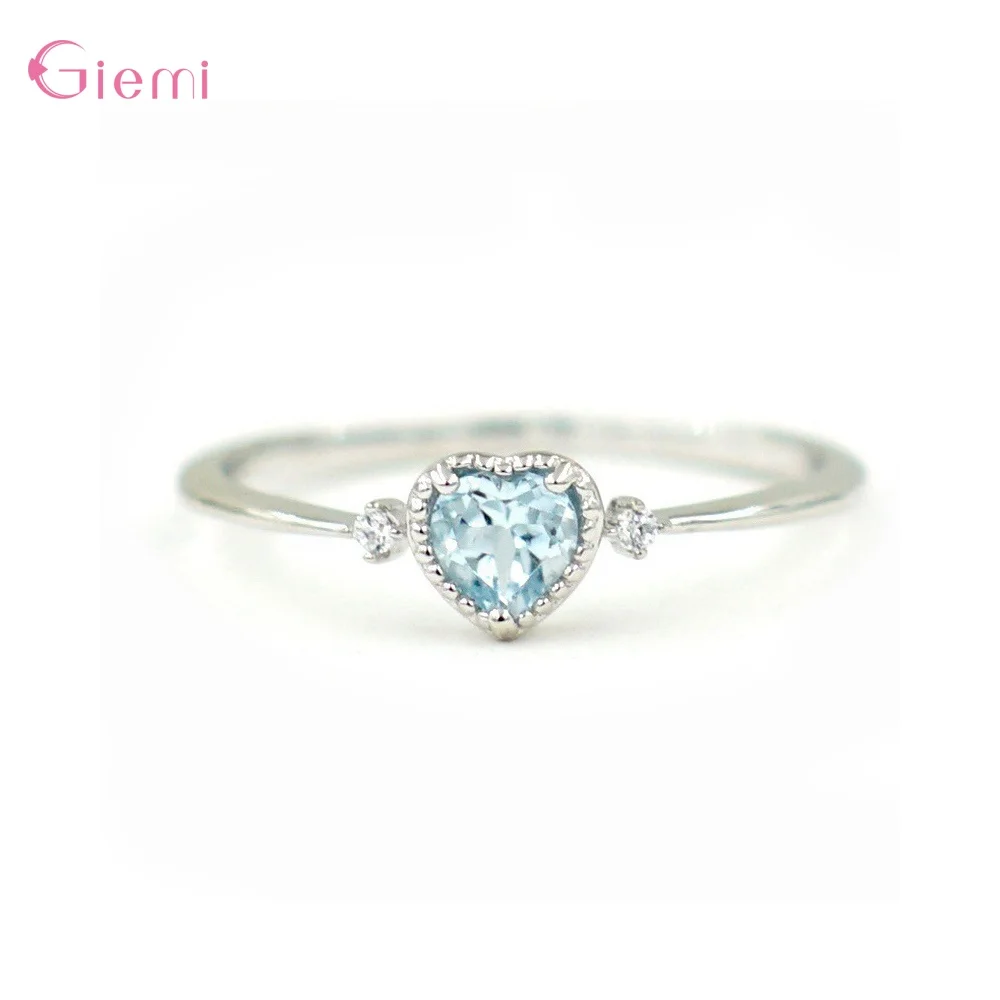 New Statement Women 925 Sterling Silver Rings Women Anillos Mujer Heart ...