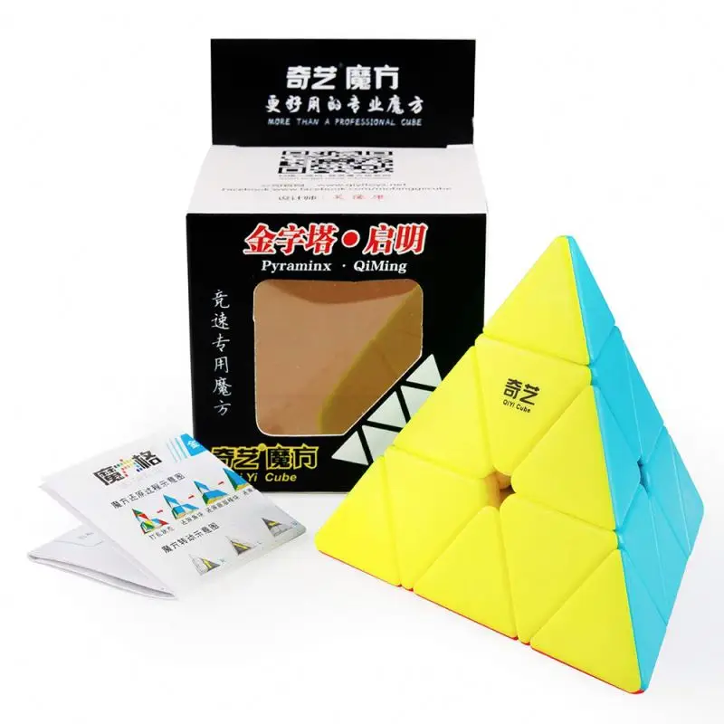 Qiyi Qiming Pyramid Stickerless Speed Cube Triangle Cube Puzzles Twisty ...