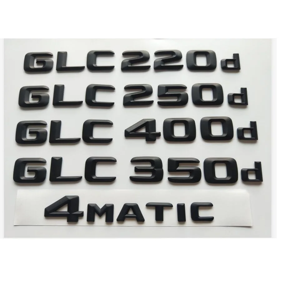 Matt Black 3d Letters Emblems Badges Emblem For Mercedes Benz X253 C253 ...