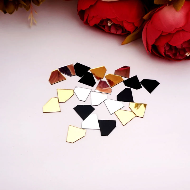 100pcs 2cm Small Diamond Stickers Acrylic Mirror Wall Sticker DIY ...