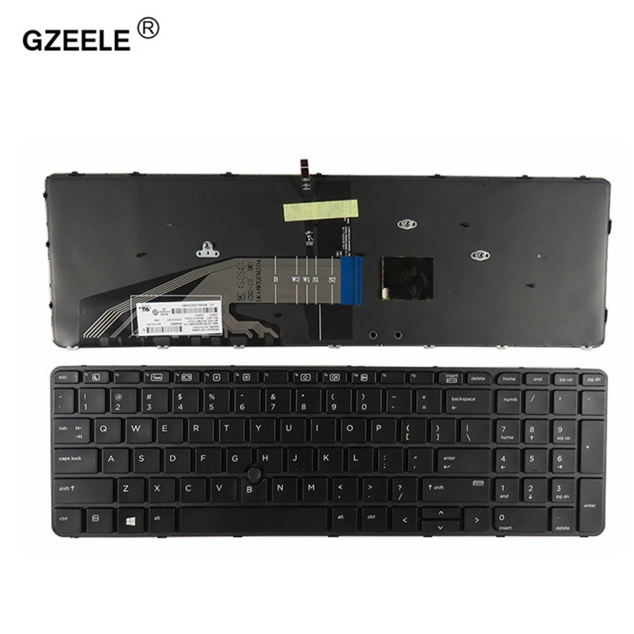 GZEELE Neue Für HP Probook 650 G2 655 G2 US schwarz laptop tastatur mit ...