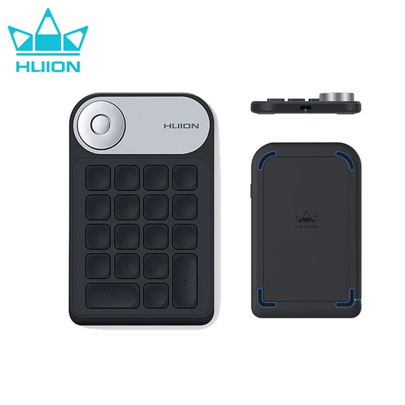 Huion Kd100 Mini Keydial Usb 2.4g Wireless Keyboard 18 Press Keys Dial ...