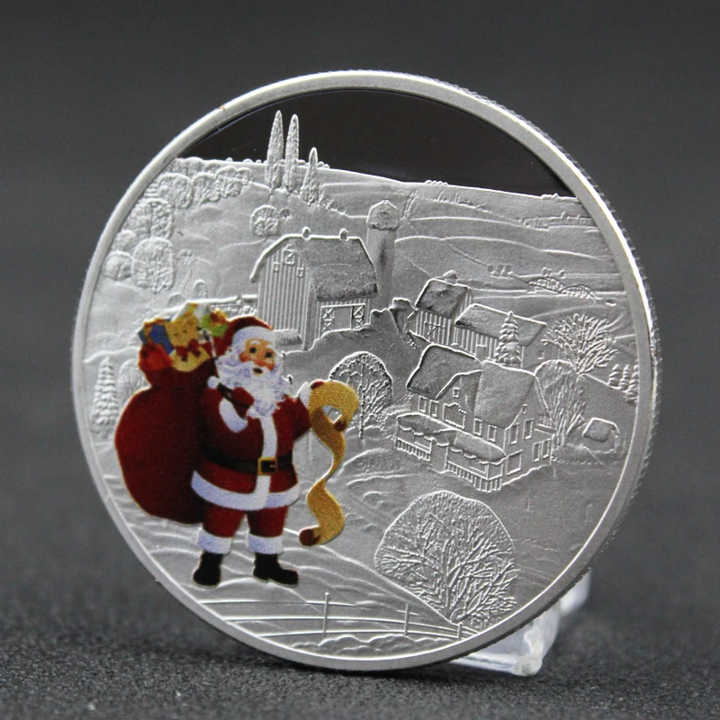 New 2019 Merry Christmas Coin with Santa Claus Silver Plated Metal ...