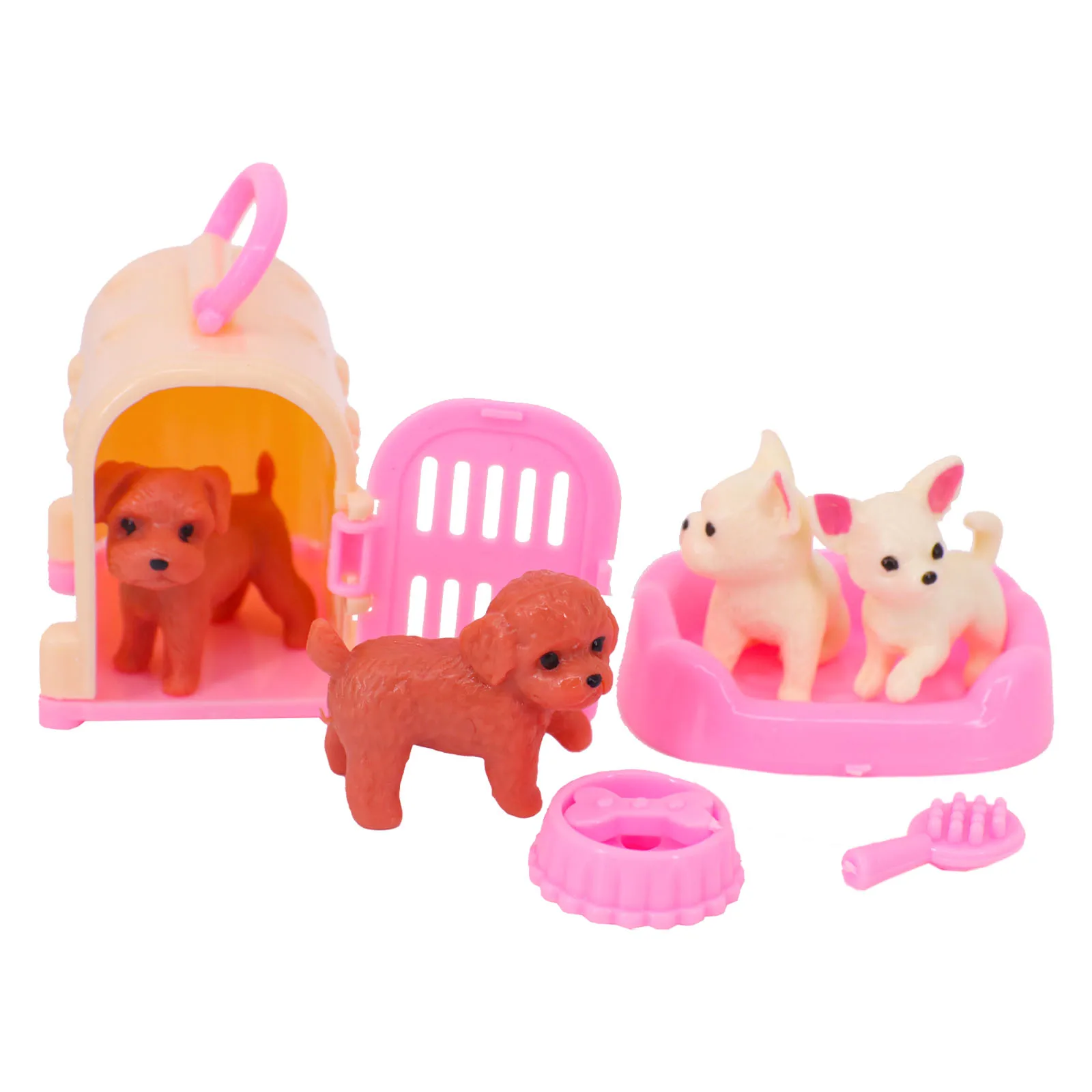 11-8-Inch-Barbies-Princess-Doll-Accessories-Cute-Pet-Dog-Cage-Animal ...