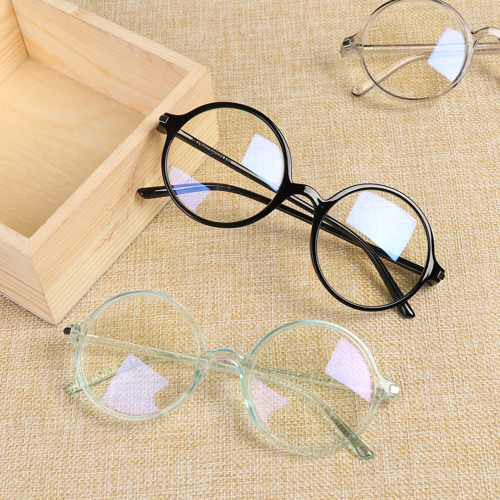 Classic Round Anti Blue Rays Glasses Pc Spectacle Frame Ultralight Blue ...