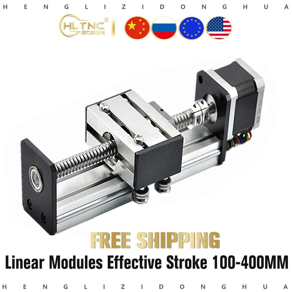 High Precision Linear Modules effective stroke 100 400mm Ball screw ...