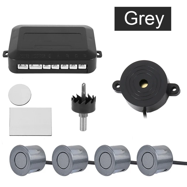 Universal Car Parking Sensor Kit with 4/8 Sensors Display/Buzzer Voice ...
