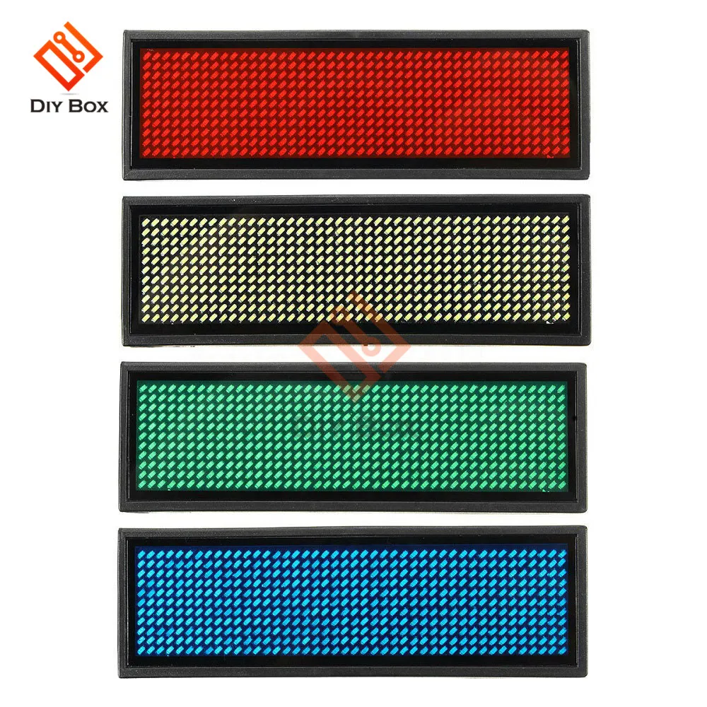 Mini LED Digital Display Rechargeable Programmable Name Badge 15 ...