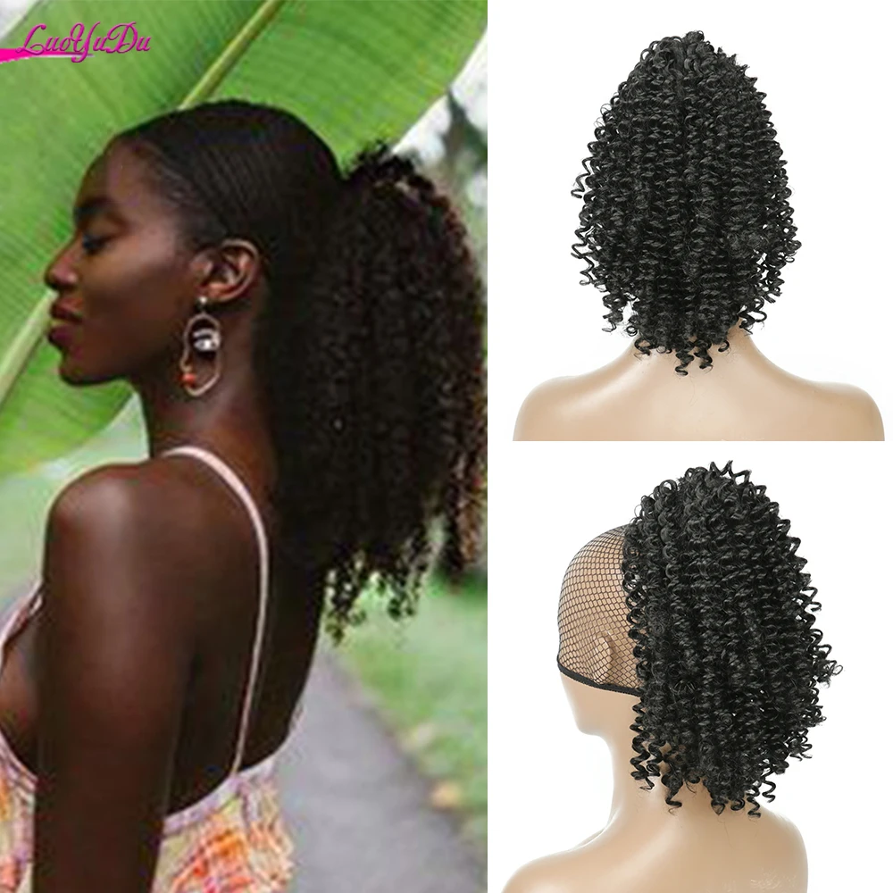 Afro-Kinky-Curly-Ponytail-Hair-Extensions-Drawstring-Afro-Short-Puff ...