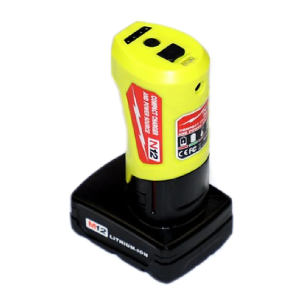Cargador adaptador USB para Milwaukee M12 N12 12V, herramientas eléctricas de iones de litio ...
