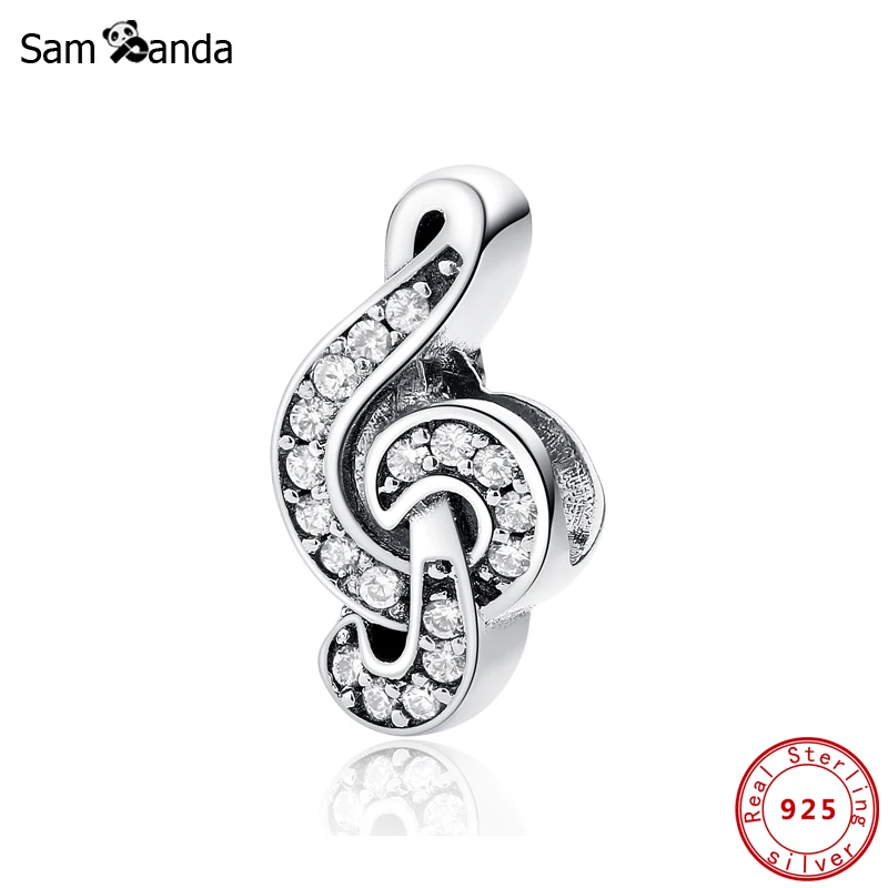 Original-925-Sterling-Silver-Bead-Charm-Sweet-Music-Note-Charms-Treble ...