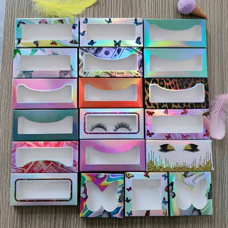 NEW 10/100 pcs Eyelash Packaging Box Wholesale Lashes Boxes Empty ...