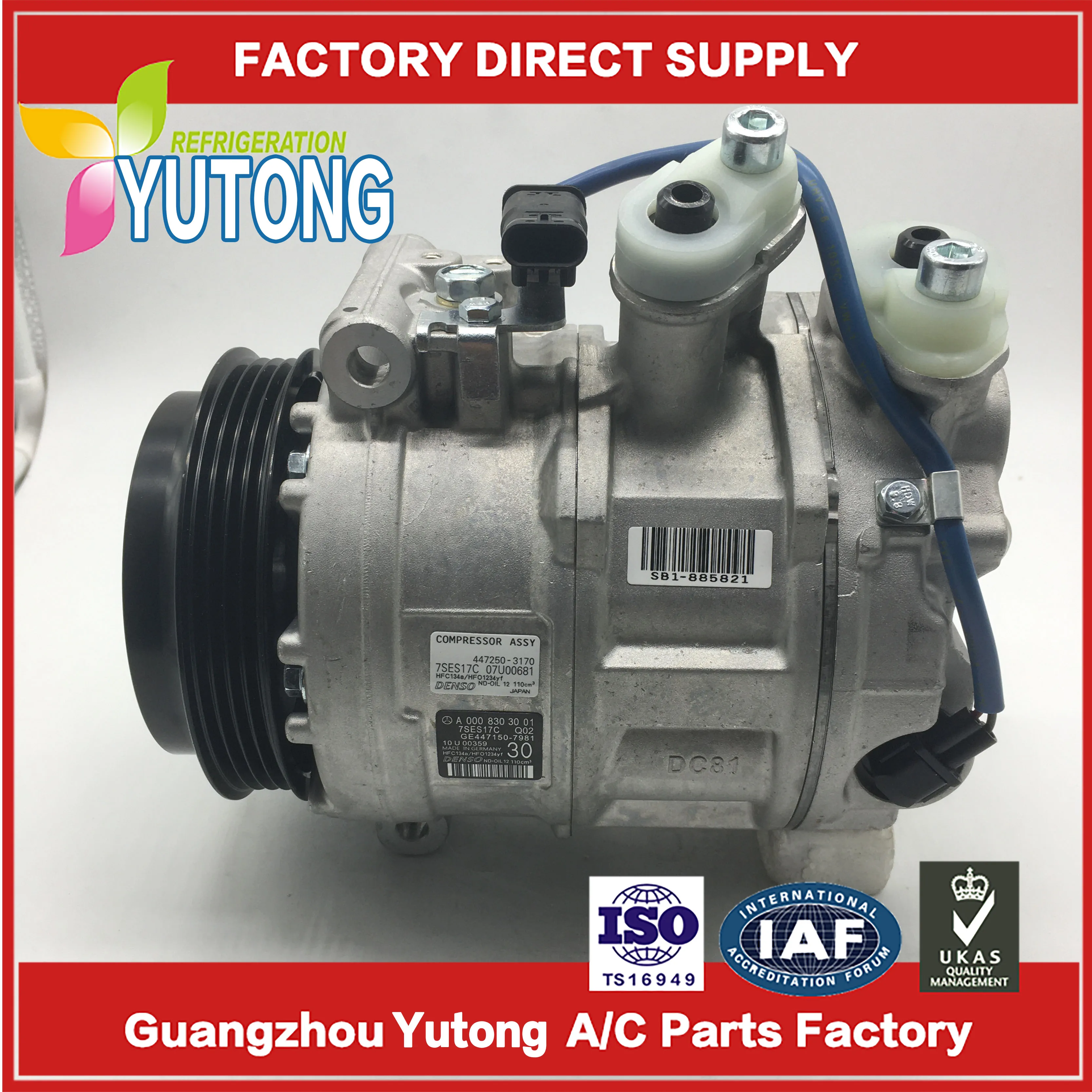 Compresor-de-CA-7SES17C-para-mercedes-benz-447250-1710-A0008304702 ...