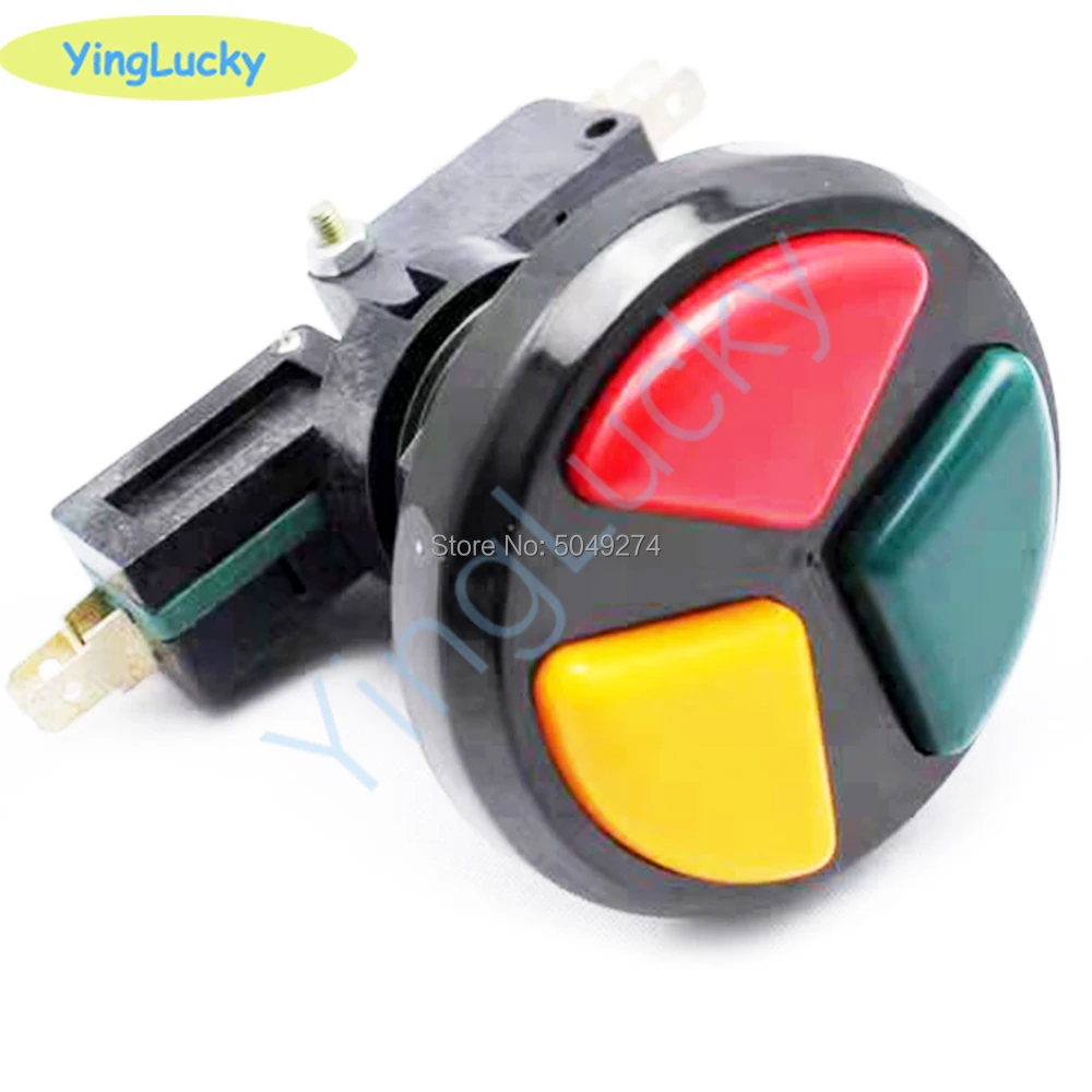 3 In 1 Microswitches Push Button Round Triple Color Self Reset Switch ...