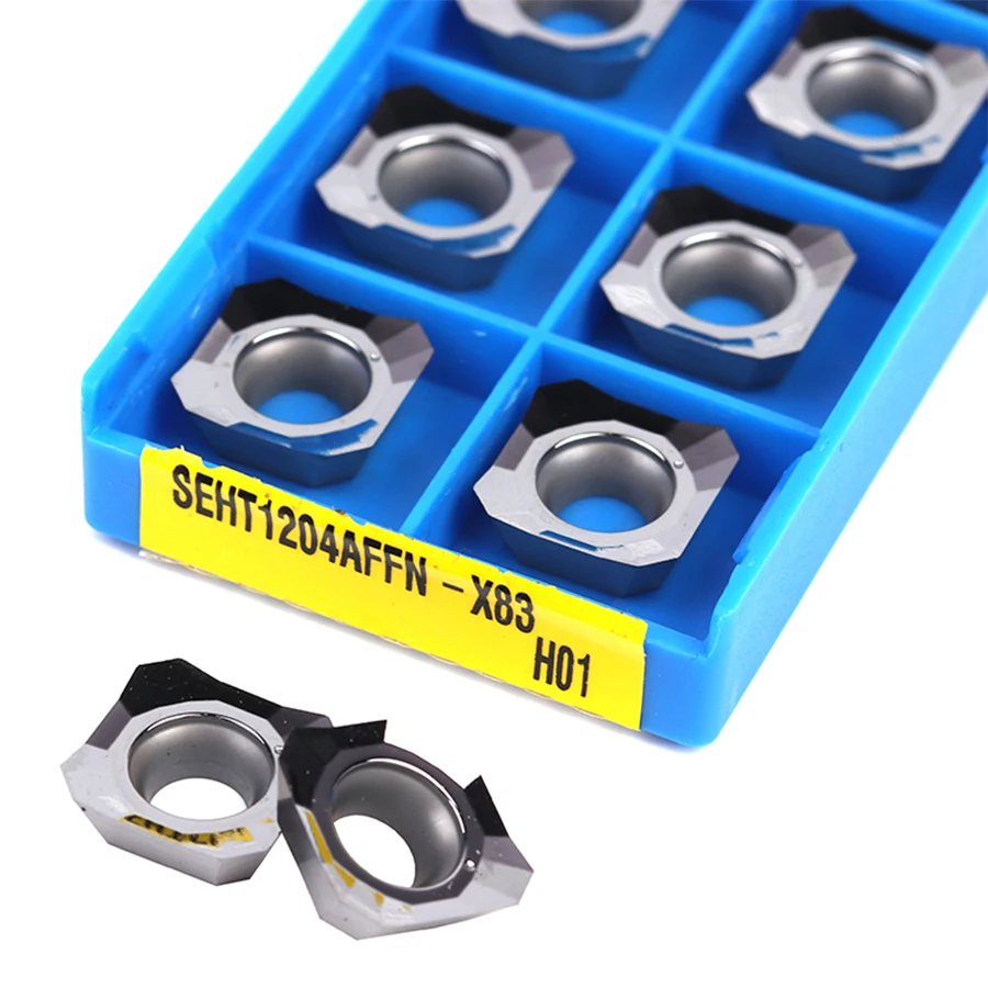10pcs-SEHT1204-AFFN-X83-H01-carbide-alloy-milling-Indexable-turning ...