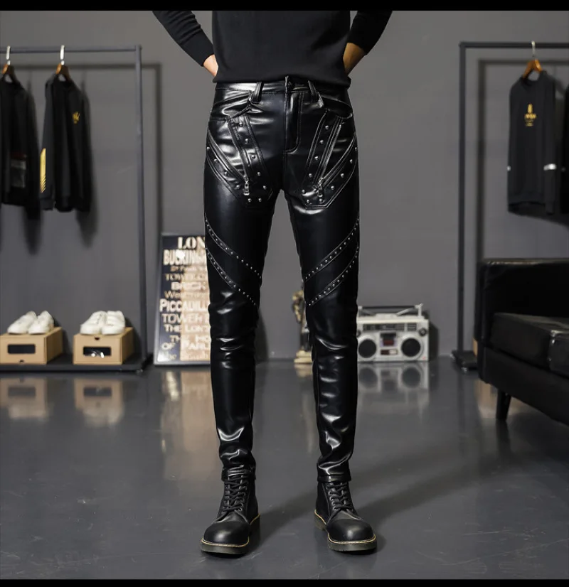 Rocker Leather Pants For Men
