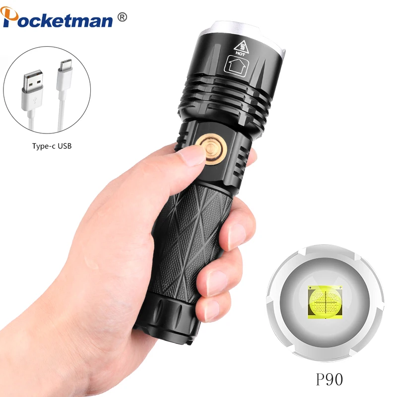 xhp90-2-most-powerful-led-flashlight-torch-usb-xhp50-rechargeable ...