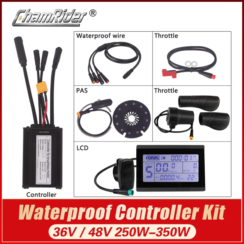 Waterproof Connector 250W 14A Controller LCD3 PAS Throttle Brake ...