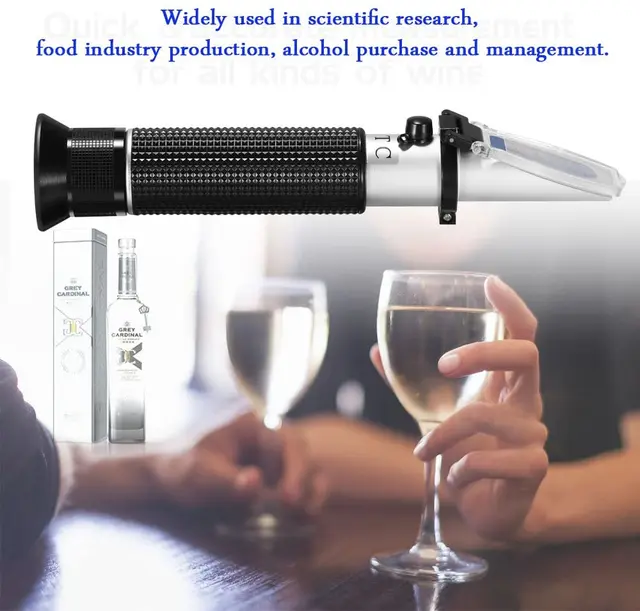 Brix Refractometer Refractometer Alcoholometer Alcohol Meter 0~80% V/V ...