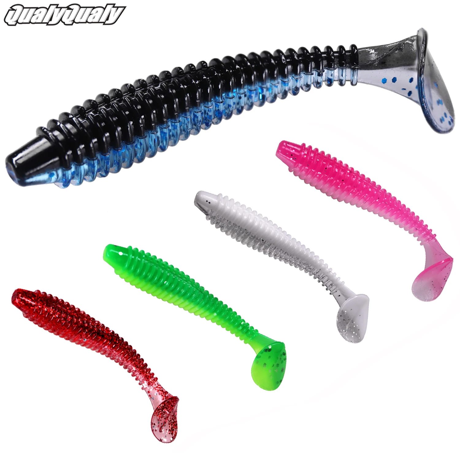 Fishing Lure Soft Bait Silicone Shad Swimbait - 10pcs/30pcs Soft Worm ...