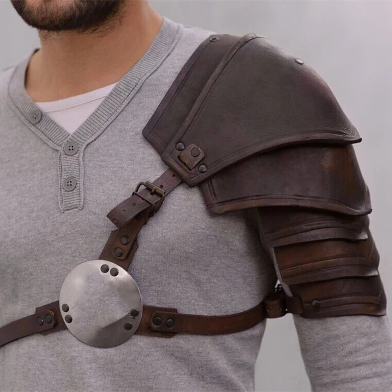 New Hot Adjustable Armor Men Adult Medieval Warrior Leather Single ...