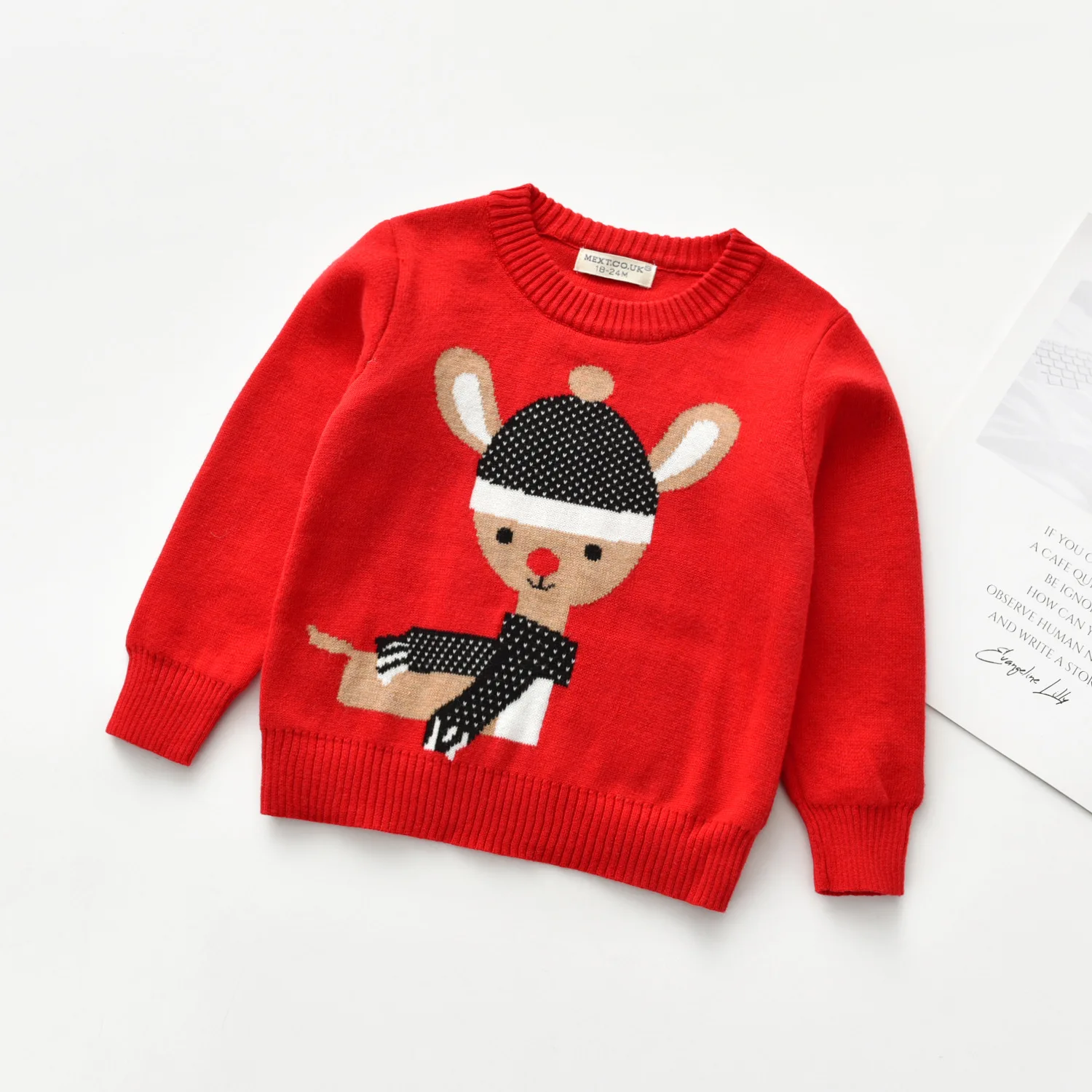 Bonito-cervos-natal-camisola-do-beb-crian-as-camisolas-outono-primavera ...