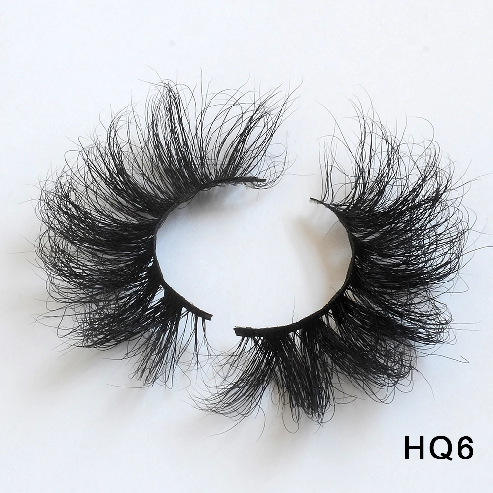 HZJY 25mm Long Wispy Dramaticl Mink Eyelashes Lashes Fluffy With Free ...