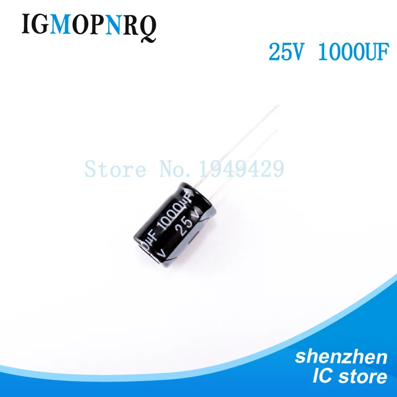 20pcs/lot Aluminum Electrolytic Capacitor 1000uf 25v 10*17 Electrolytic ...