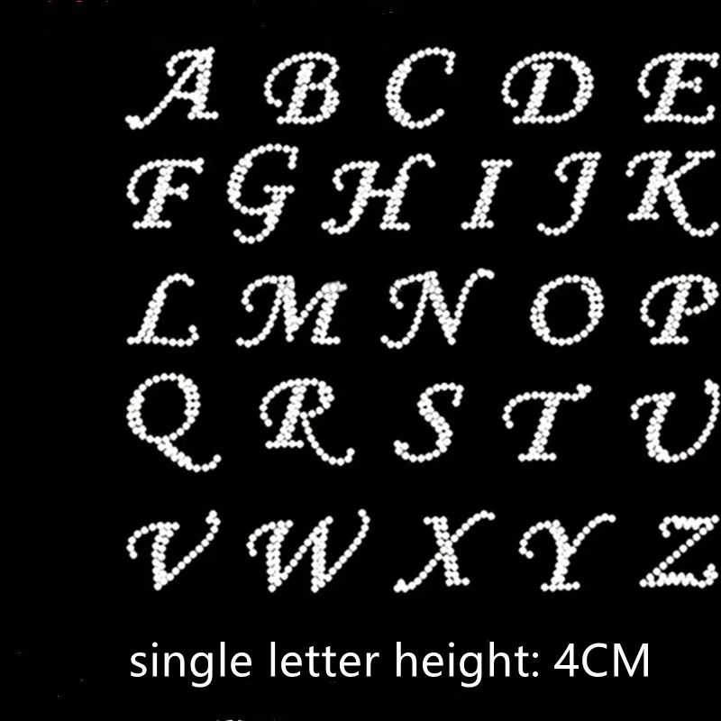52pc-lot-English-letter-rhinestone-hot-fix-rhinestone-rhinestone-iron ...