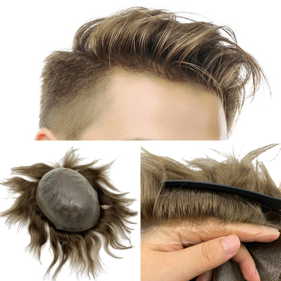 Human Hair Toupee Men | Human Hair Toupe Men | Hair Man Toupee | Toupee ...