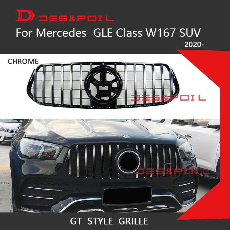 Gt R Grille For 2020 New Gle Class W167 Suv Coupe 4matic Chrome Front ...