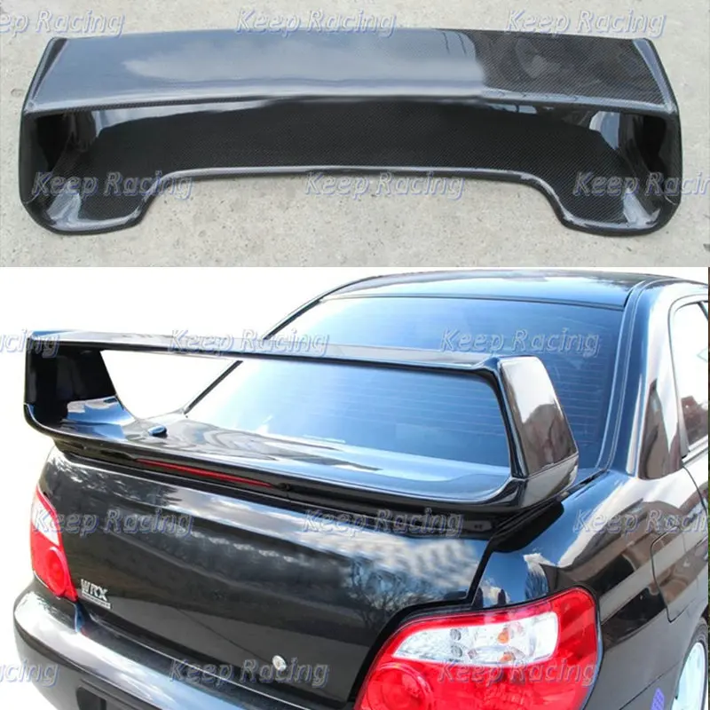 Car-styling STI Style Carbon Fiber Rear Spoiler For Subaru Impreza GDA GDB GDC Glossy Finish ...