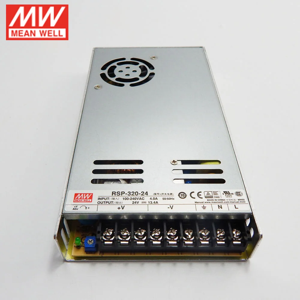 MEAN WELL RSP 320 24 스위칭 전원 공급 장치, Meanwell 변압기 PFC, SP 320 24 교체, 110V, 220V, AC에서 24V, DC 13 ...