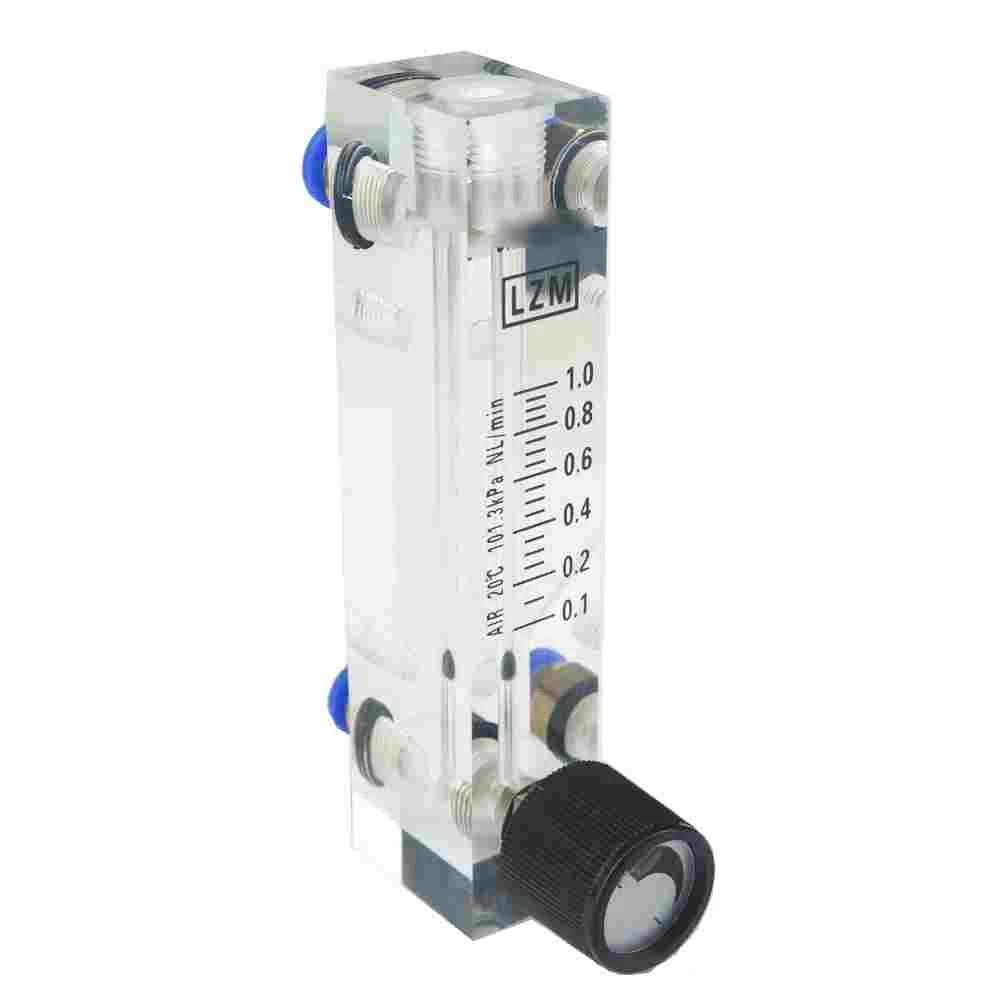 0.1 35LPM 6 400ml/min Fit 6/8/10/12mm Tube Adjust Air Nitrogen Flowmeter Rotameter With Control ...