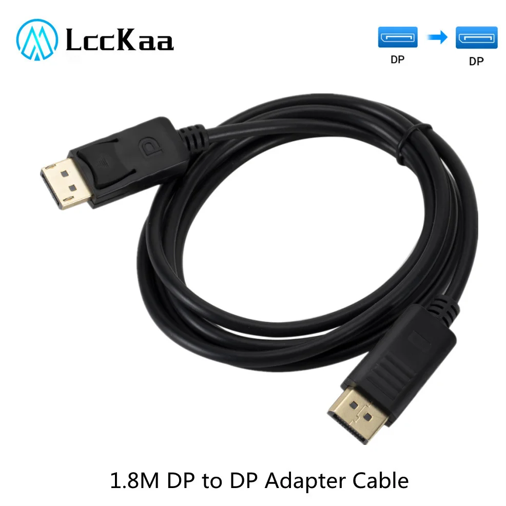 LccKaa DisplayPort 1.2 Cable 1.8M 1080P HDR Display Port Audio Cable ...