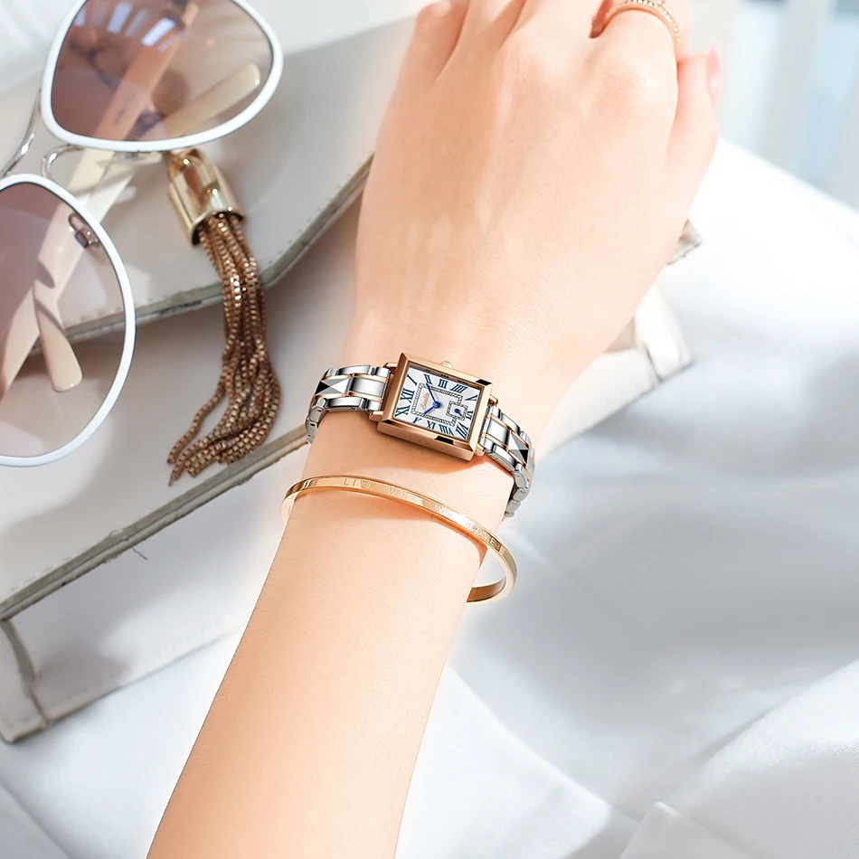 LIGE Brand SUNKTA Women Watches Fashion Square