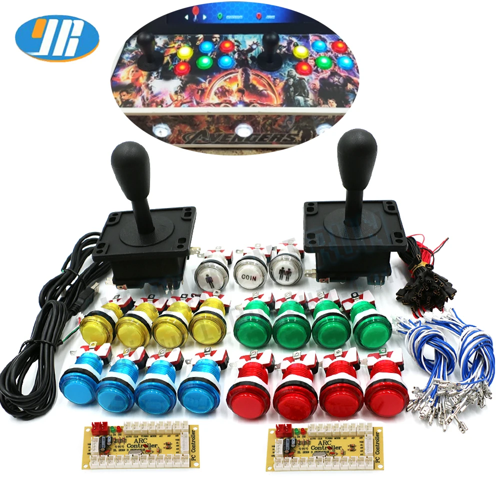 Kit de Arcade Zero Delay USB a PC Raspberry Pi 5V, luz Led clara, botón ...