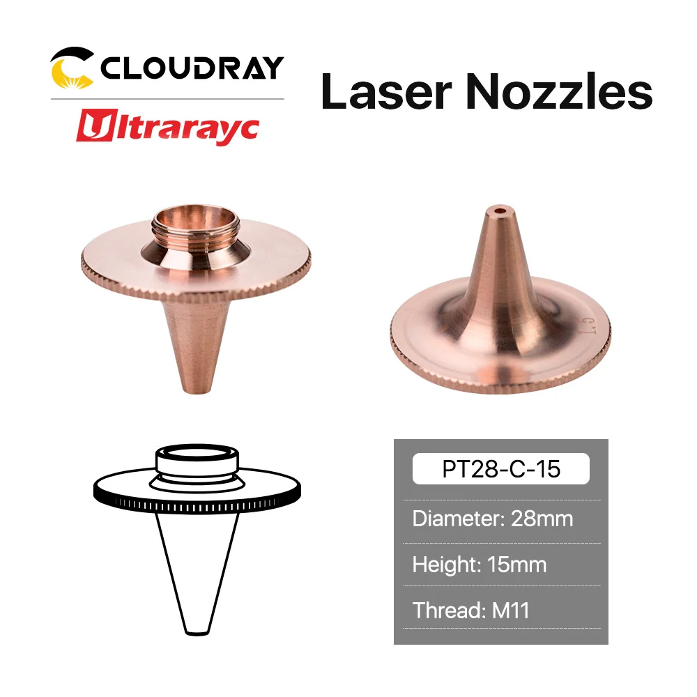 Ultrarayc Precitec D Type Fiber Laser Cutting Nozzle Single Layers D28 ...