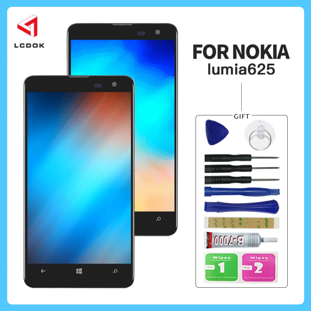 Протестированный экран для Nokia Lumia 625 RM-941 RM-943 ЖК-дисплей кодирующий преобразователь ...
