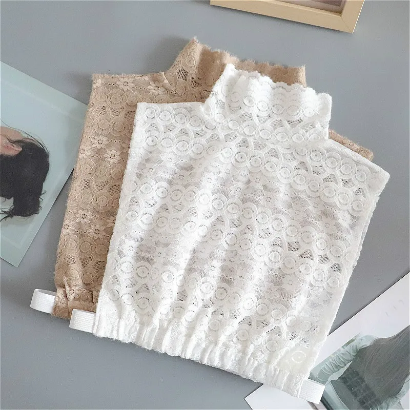 Lace-Fake-Collar-Turtle-Neck-Women-Detachable-Collar-Half-Shirt-Women ...