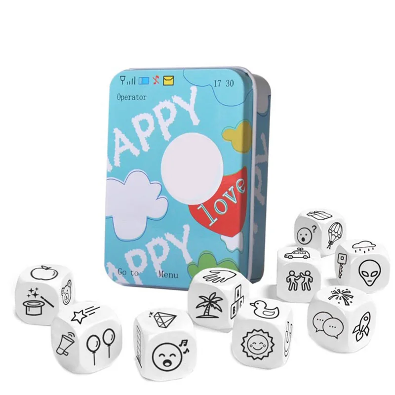 New Telling Story Dice Game Story Metal Box/Bag English Instructions ...