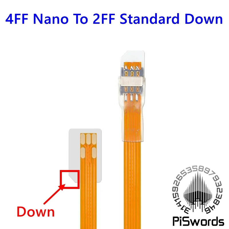 SIM 4FF Nano SIM Card To 2FF Standard SIM Card Down Extension Converter