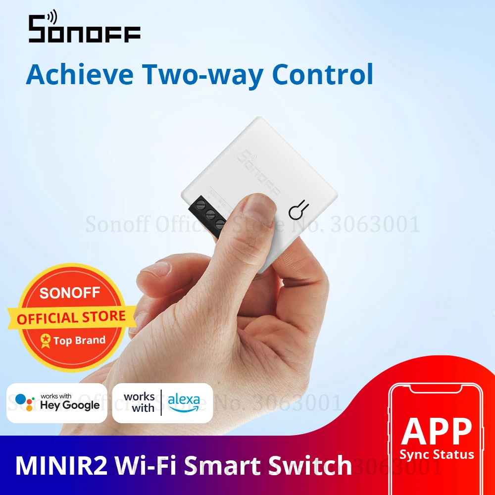 SONOFF MINI WiFi Switch Smart Timer Module 10A 2 Way Switch Support APP ...