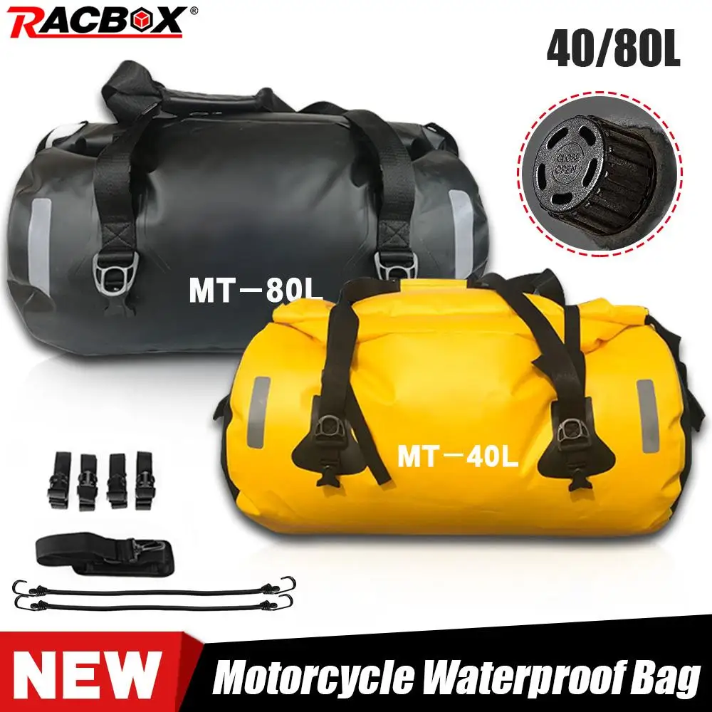 Motorcycle Travel Dry Bag Waterproof Duffle Bag Black Yellow 40L/60L ...